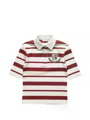 Acne Studios Striped Crest-patch Polo Shirt