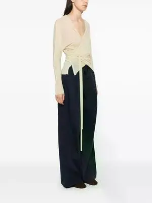 Soeur Luth Wrap-style Blouse - Neutrals