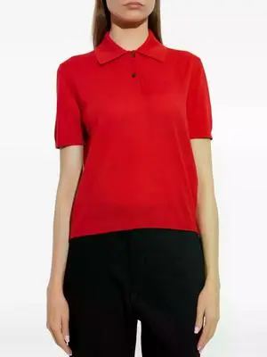 JIL SANDER Short-sleeve Wool Polo Shirt