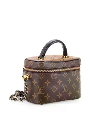 LOUIS VUITTON Reverse Monogram Canvas Vanity Pm Satchel - Brown