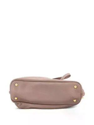 Prada Vitello Daino Side Zip Shopper Tote Bag