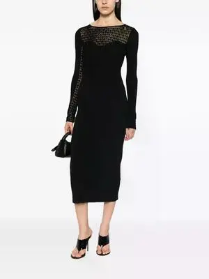 Patrizia Pepe Patterned-knit Midi Dress