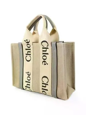 Chloé Woody Logo-strap Tote Bag - Neutrals