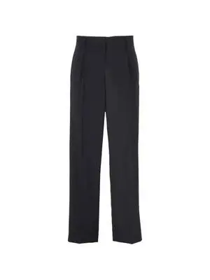 BOSS Pleated Straight-leg Trousers - Blue