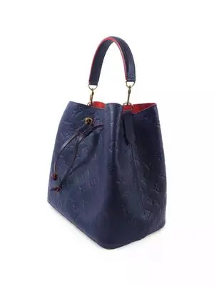 LOUIS VUITTON Monogram Empreinte Neo Noe Bucket Bag Blue