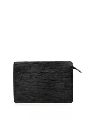 LOUIS VUITTON 2001 Epi Pochette Homme Clutch Bag - Black