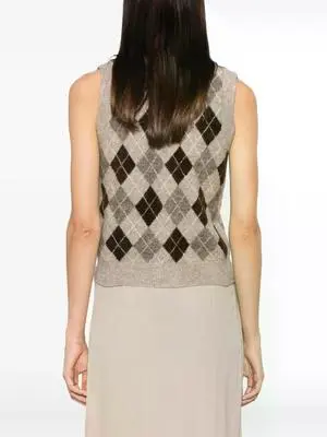 P.a.r.o.s.h Argyle V-neck Waistcoat