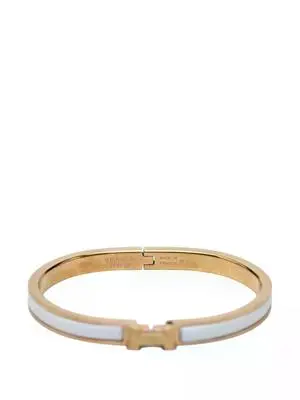 Hermès Enamel And -plated Metal Clic H Bracelet Pm