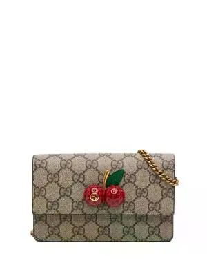 Gucci Mini Gg Supreme Cherry Crossbody Bag