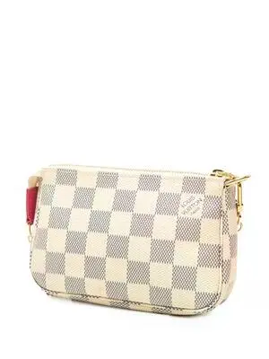 LOUIS VUITTON Damier Azur Evasion Mini Pochette Accessoires - White