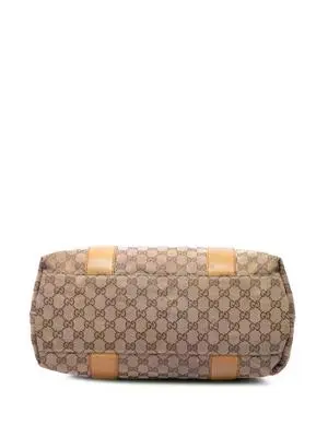 Gucci 2016-2026 Medium Gg Canvas Bamboo Libeccio Tote Bag