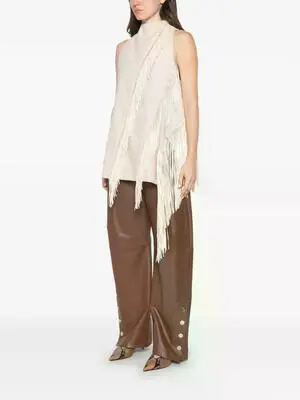 Sportmax Sleeveless Top With Fringe Detail