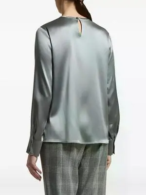 Peserico Satin-finish Long-sleeved Blouse