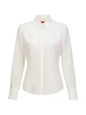 Isaia Concealed-placket Long-sleeve Shirt - Neutrals
