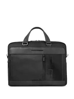 PIQUADRO Logo-plaque Panelled Briefcase