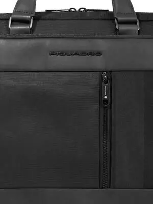 PIQUADRO Logo-plaque Panelled Briefcase