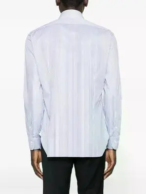 BARBA NAPOLI Vertical-stripe Spread-collar Shirt