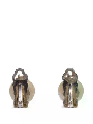 Vintage Pearl And Crystal Clip-on Earrings