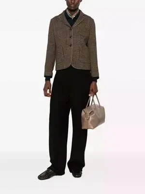 19.61 MILANO Melania Check-pattern Piping-detail Jacket
