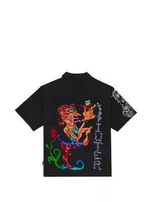 IUTER B.a.d Cuban Graphic-print Shirt - Black