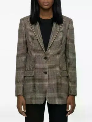 Tagliatore Bertha Checked Blazer - Brown