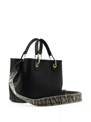 Emporio Armani Logo-print Pebbled Tote Bag