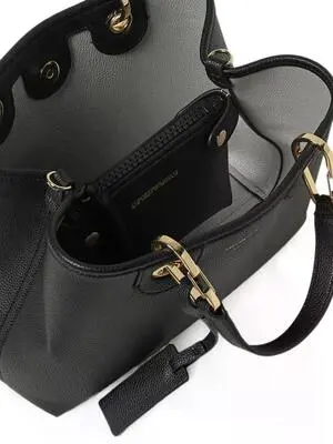 Emporio Armani Logo-print Pebbled Tote Bag
