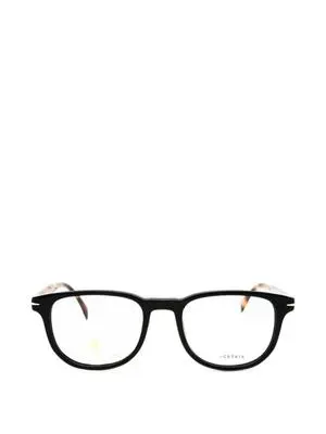 DB EYEWEAR BY DAVID BECKHAM Tortoiseshell-effect Rectangle-frame Glasses - Black