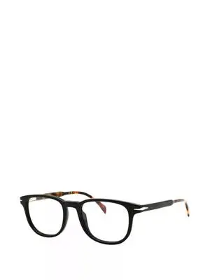 DB EYEWEAR BY DAVID BECKHAM Tortoiseshell-effect Rectangle-frame Glasses - Black