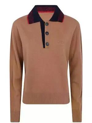 N°21 Wool Polo-collar Sweater - Brown