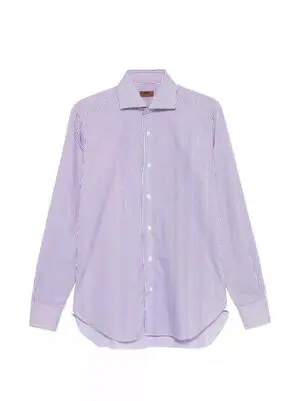 BARBA NAPOLI Striped-print Spread-collar Shirt