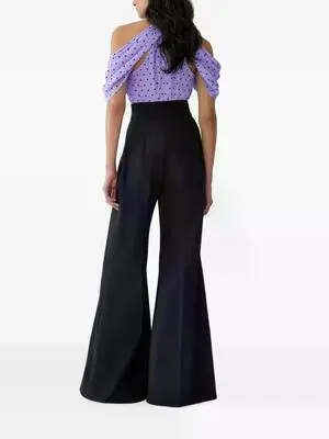 Carolina Herrera Polka-dot Halterneck Blouse