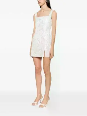SELF-PORTRAIT Sequin-embellished Floral-pattern Mini Dress