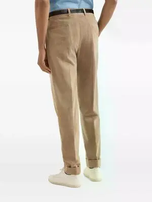 Brunello Cucinelli Cotton And Cashmere Corduroy Pleated Trousers