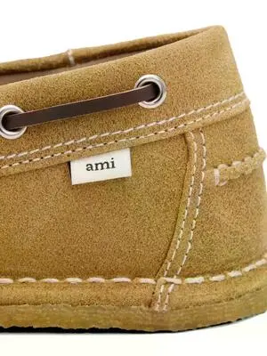 AMI Paris Cow Leather Boat Shoes