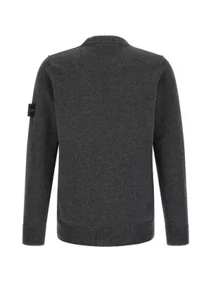 Stone Island Stone Island Logo Patch Wool Sweater Grey