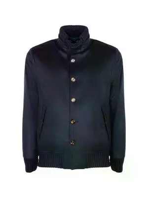 KIRED Cashmere Bomber Jacket - Blue