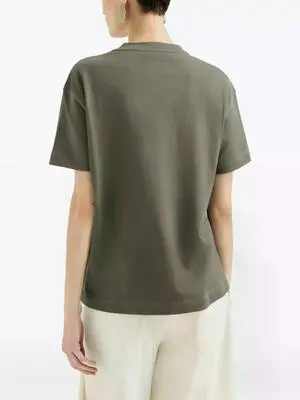 Brunello Cucinelli Cotton Jersey T-shirt With Monili Embellishment