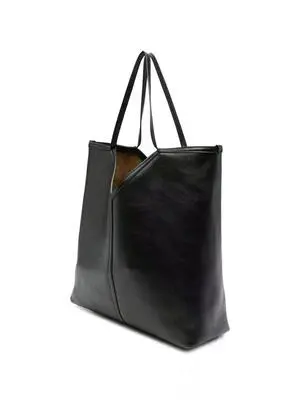 Saint Laurent V-cut Leather Tote Bag