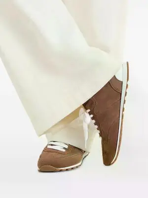 Brunello Cucinelli Suede Runners With Shiny Loops