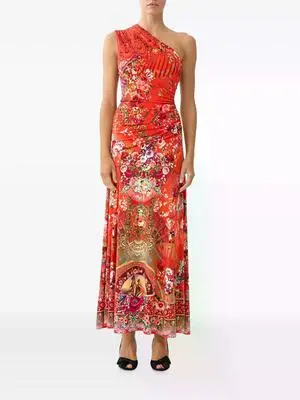 Camilla Olé Olé Gathered One-shoulder Maxi Dress