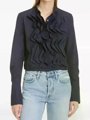 TWP Patti Ruffled Blouse - Blue