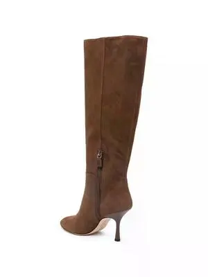 STUART WEITZMAN Madison Pointed Toe Stiletto Heel Boots - Brown