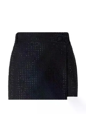 Pinko Rhinestone-embellished Wrap Skirt - Black