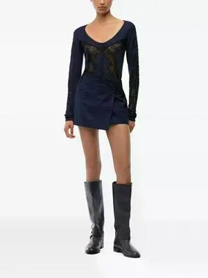 Pinko Rhinestone Embellished Wrap Skirt