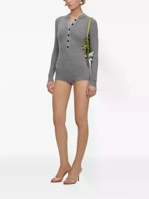 SELF-PORTRAIT Button Knit Playsuit