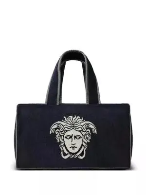Versace Terry-cloth Jacquard Gym Bag - Blue