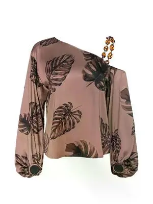 L'Agence Asami One-shoulder Blouse