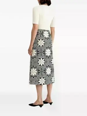 Smythe Floral-print A-line Midi Skirt
