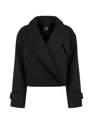 Giorgio Armani Shawl-collar Cropped Jacket - Grey